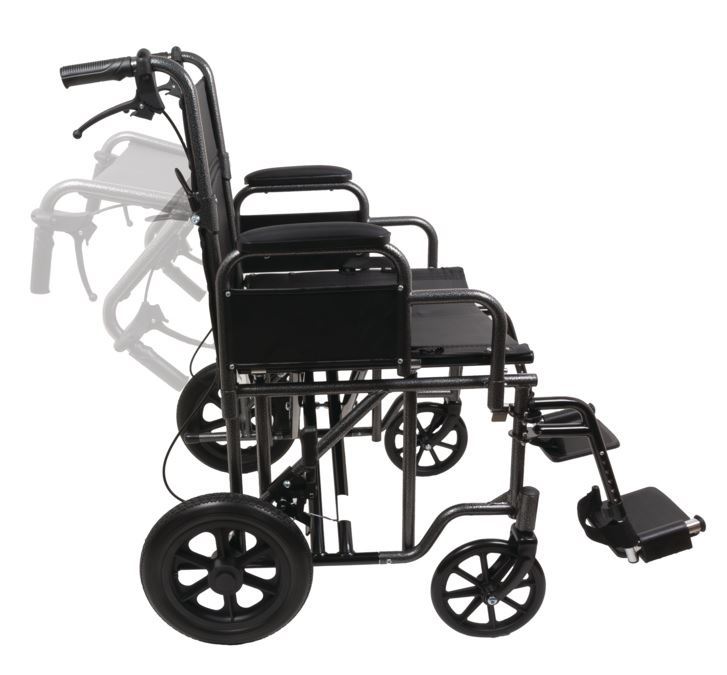 Pisces Healthcare Solutions. Bariatric Transport Chair, 22" (W) x 18" (D)