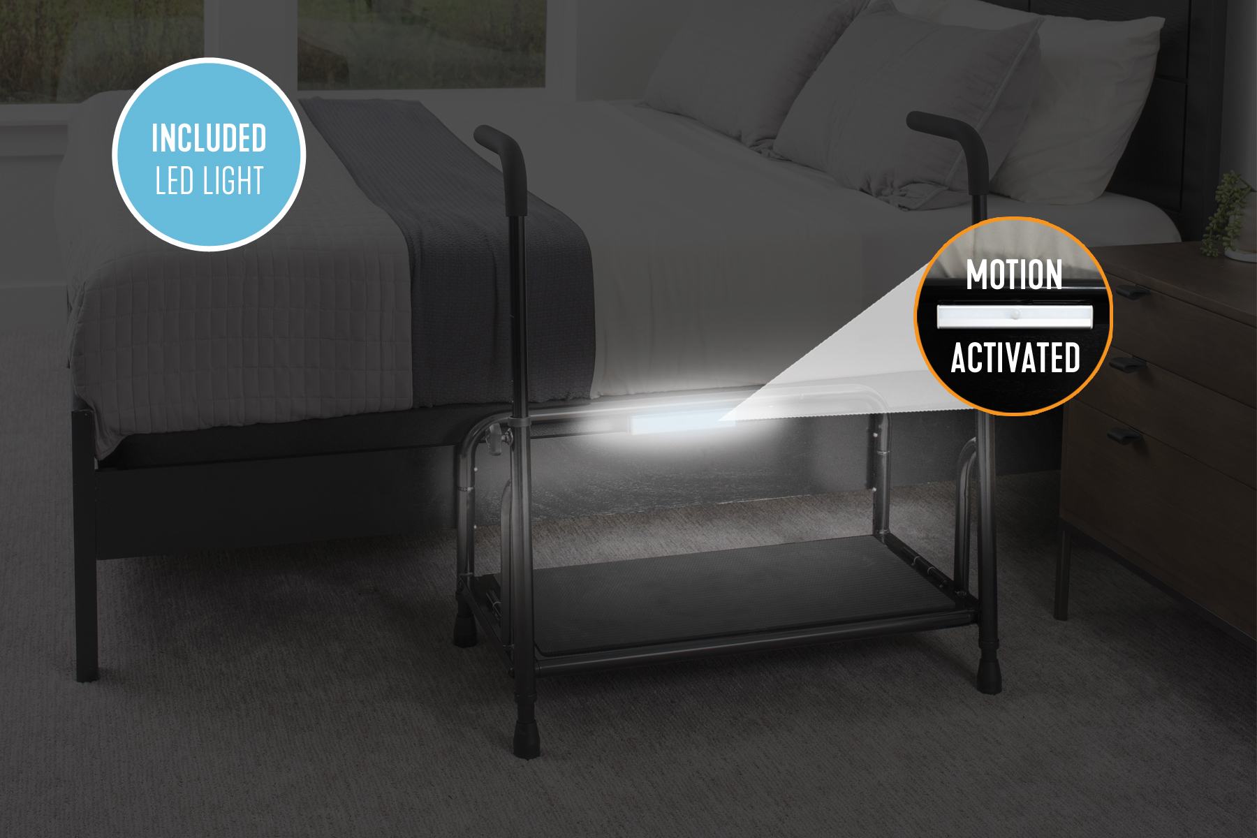 Pisces Healthcare Solutions. Stander Bed Step