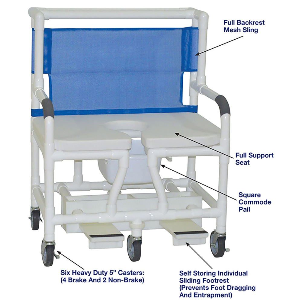 Pisces Healthcare Solutions. 30" Bariatric Shower Commode Chair